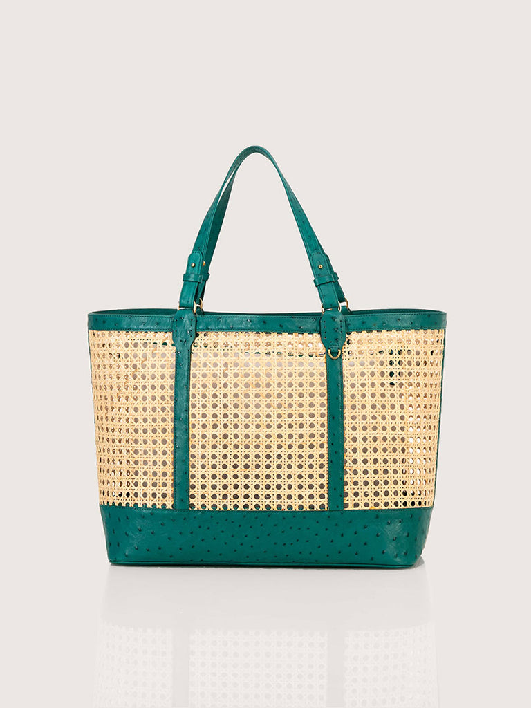 Rattan Bag Large Brilliant Green – OKAPI