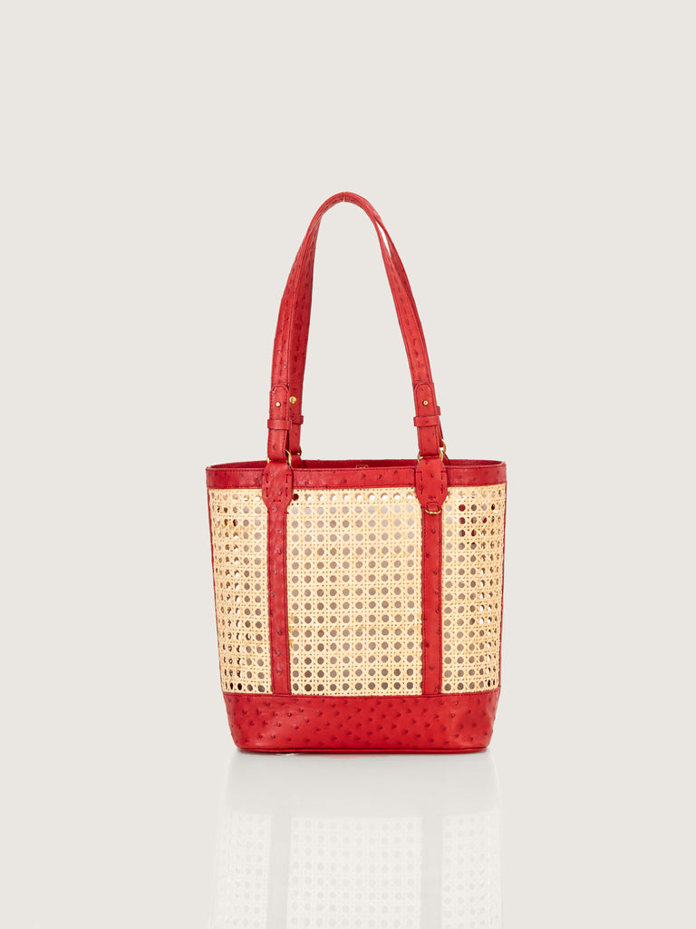 Rattan Bag Med FQ Flame Red – OKAPI