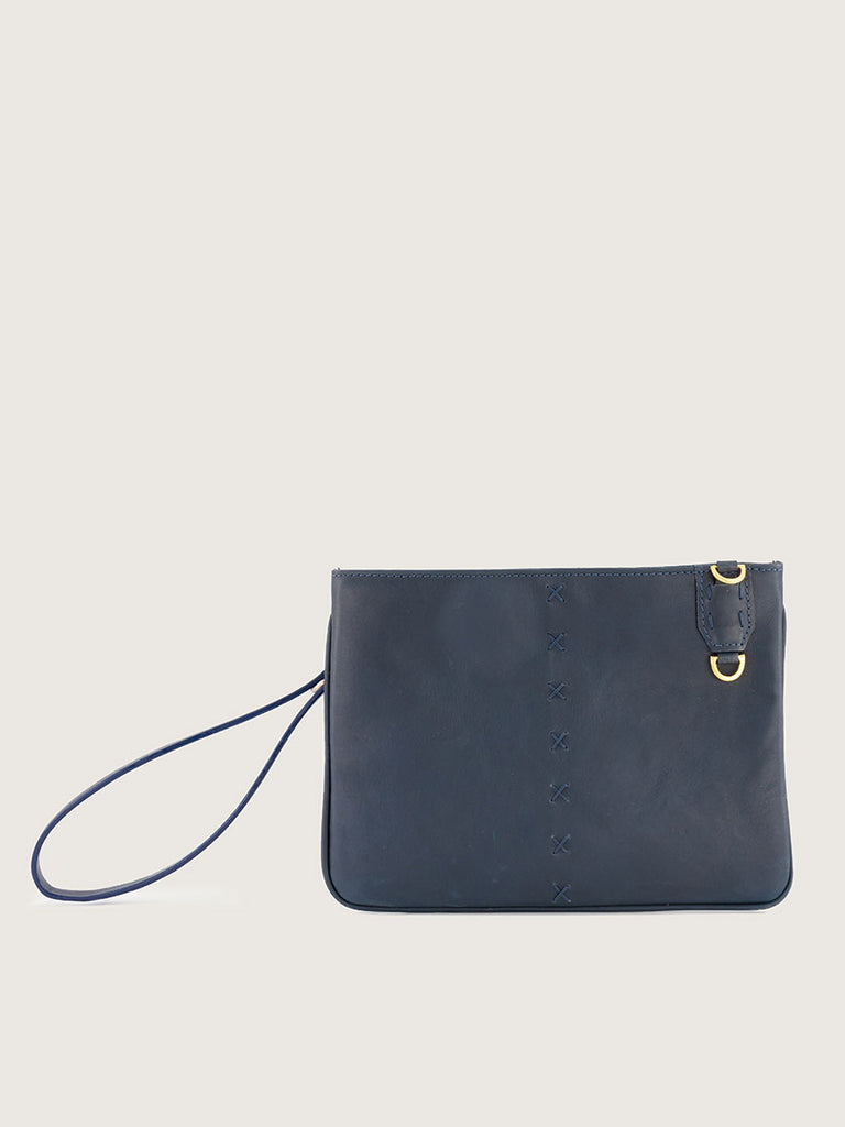 Aya Small Pouch Bovine Navy – OKAPI