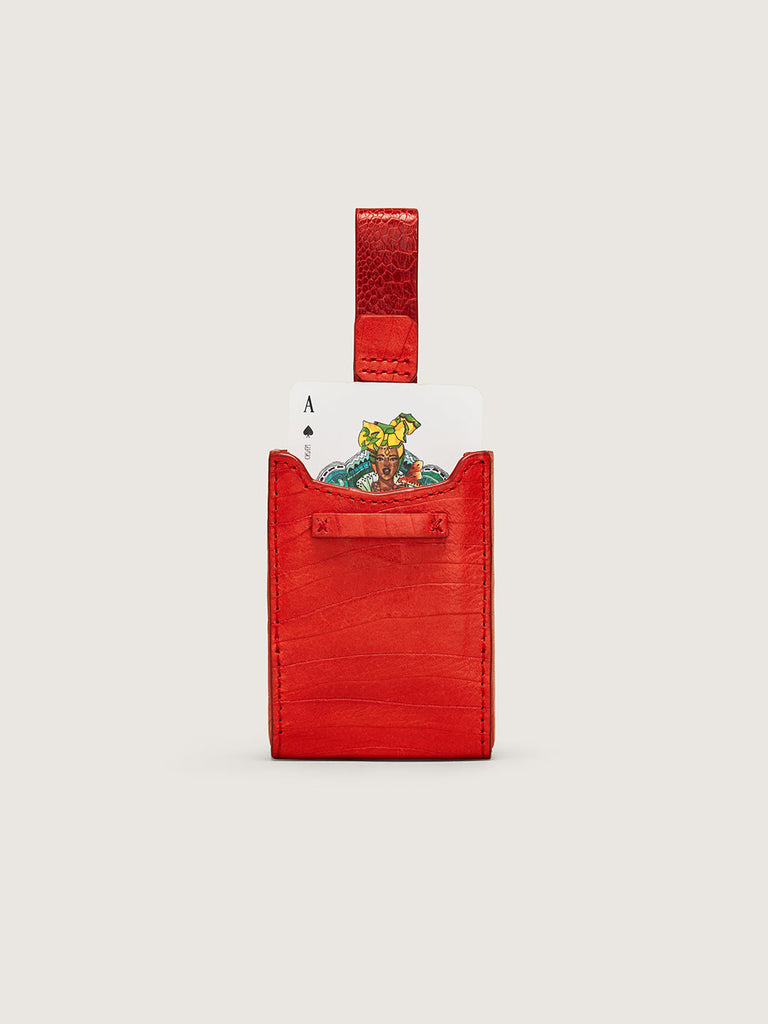 Bridge Card Holder - Scarlet Red Zebra – OKAPI