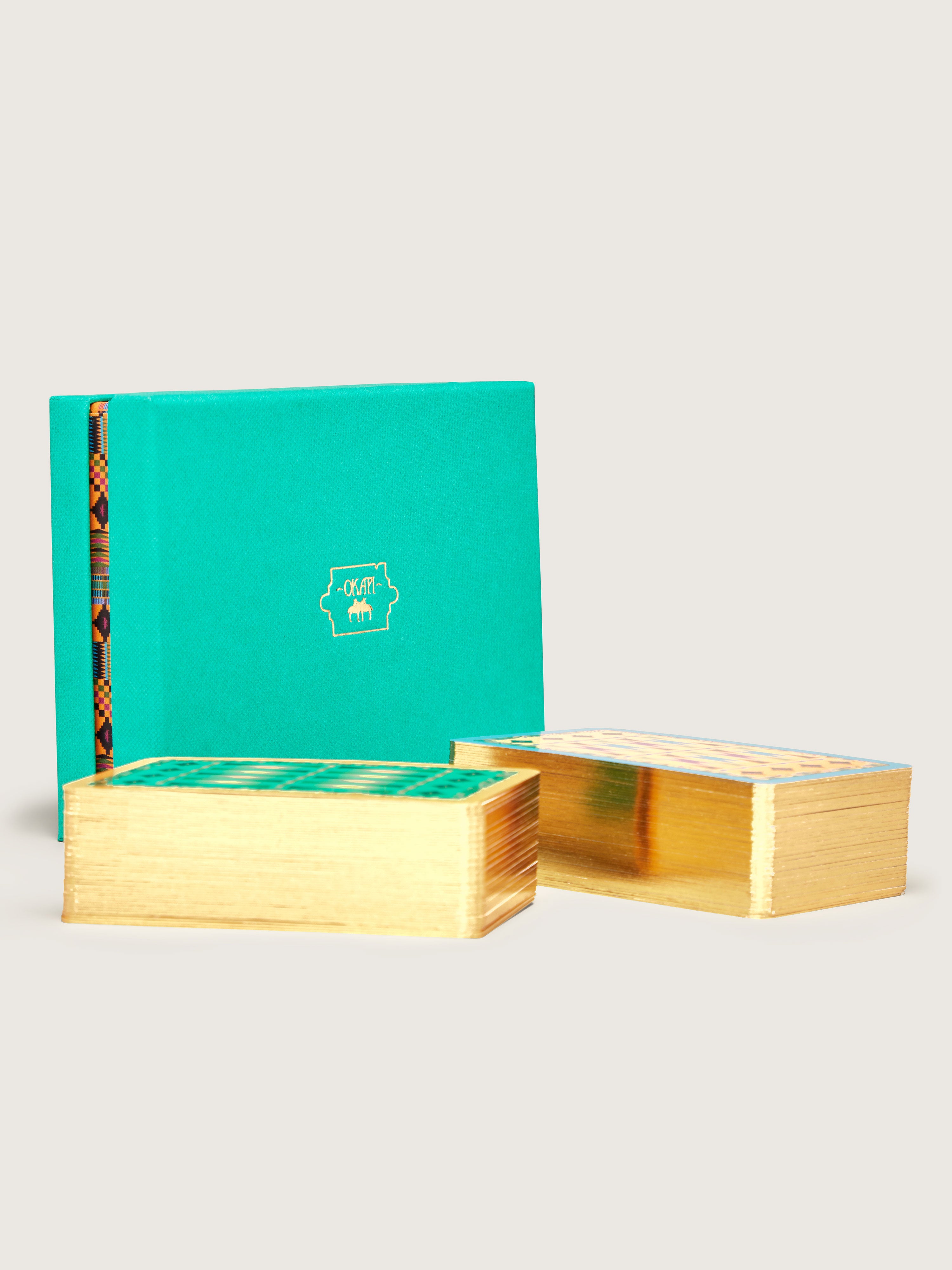 African Savanna Bridge Cards - Brilliant Green – OKAPI